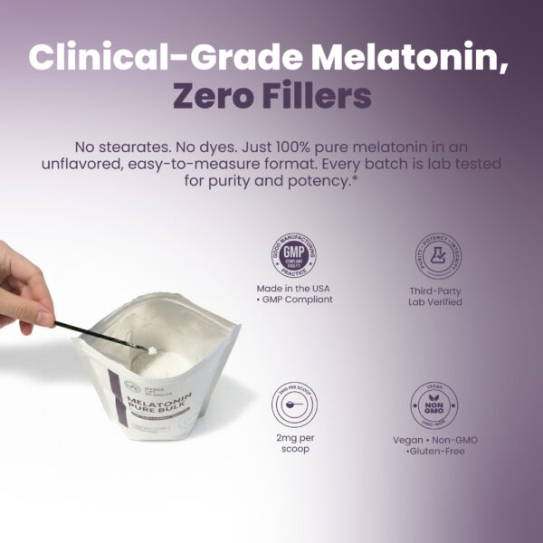 Melatonin Pure – 40g Bulk Powder | Perfect Vitamin Products